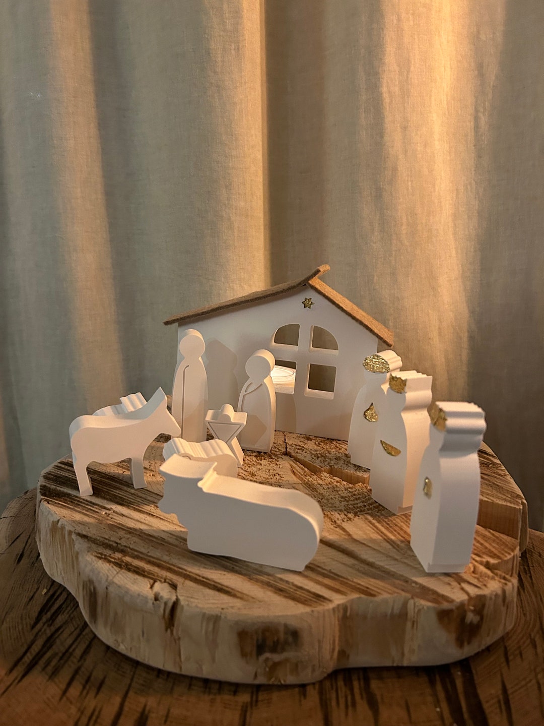 Minimalistic Nativity Scene Made of Raysin/lovingly Handcrafted - Etsy