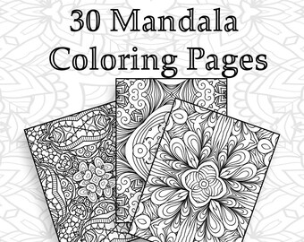 20 Printable Mandala Coloring Pages Adulting Coloring, Coloring Cards ...