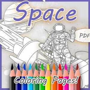 40 Space Themed Coloring Pages | Astronaut, Galaxy, Spaceship, Planets ...
