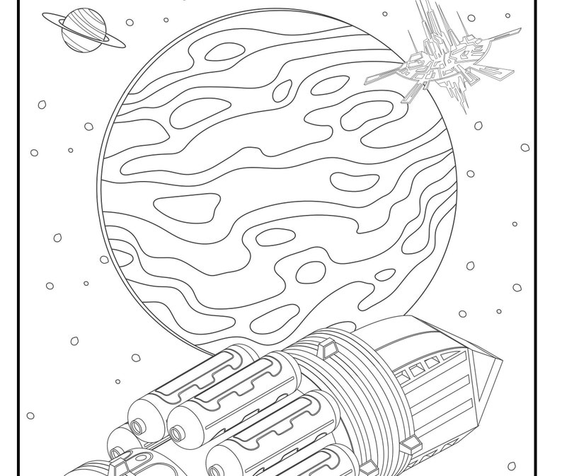 40 Space Themed Coloring Pages | Astronaut, Galaxy, Spaceship, Planets ...