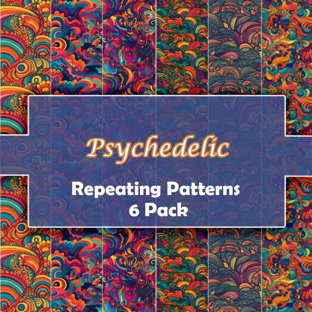 Psychedelic Patterns | Digital Paper | Seamless Repeatable Patterns ...
