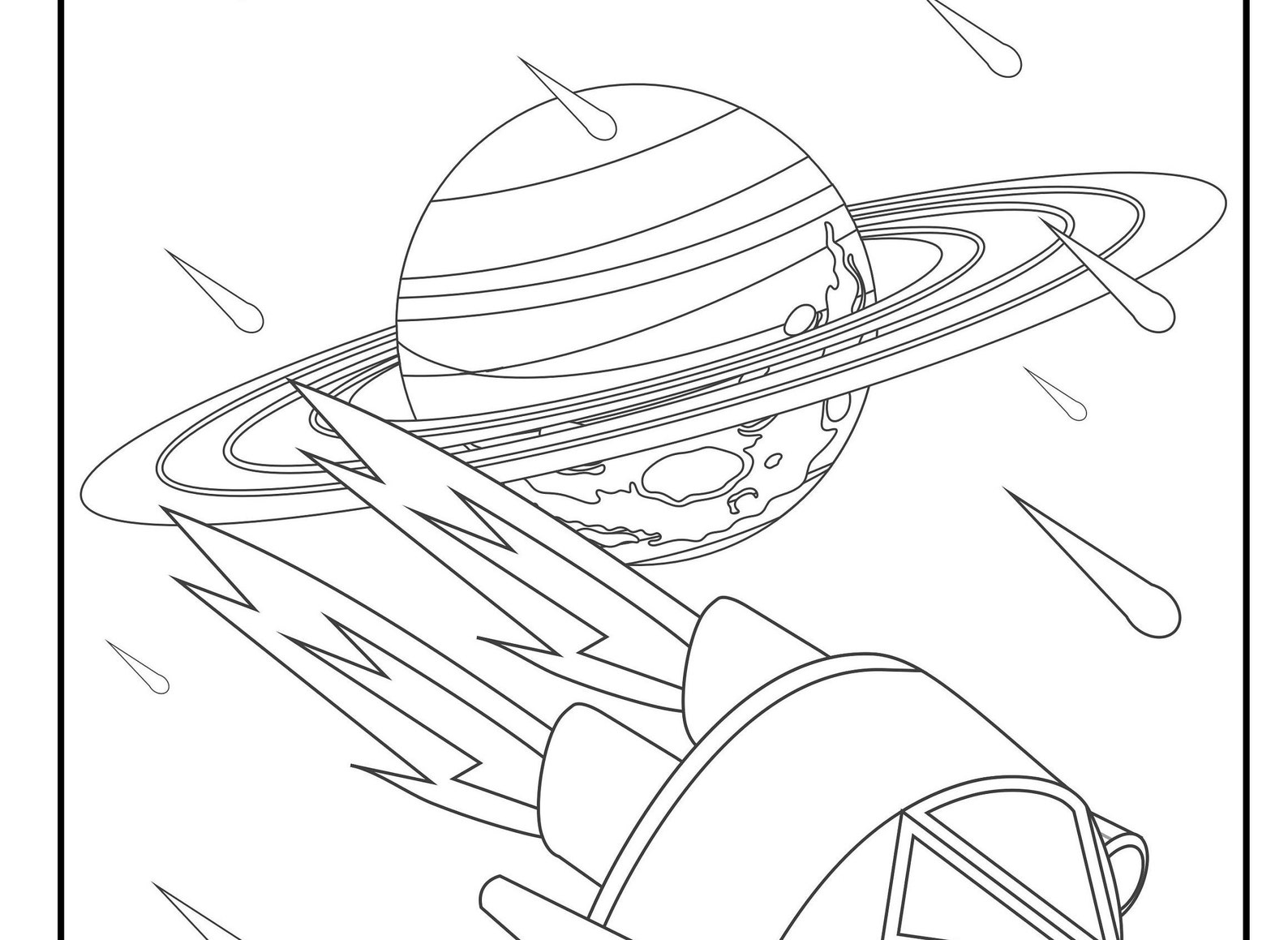 40 Space Themed Coloring Pages Astronaut Galaxy Spaceship - Etsy