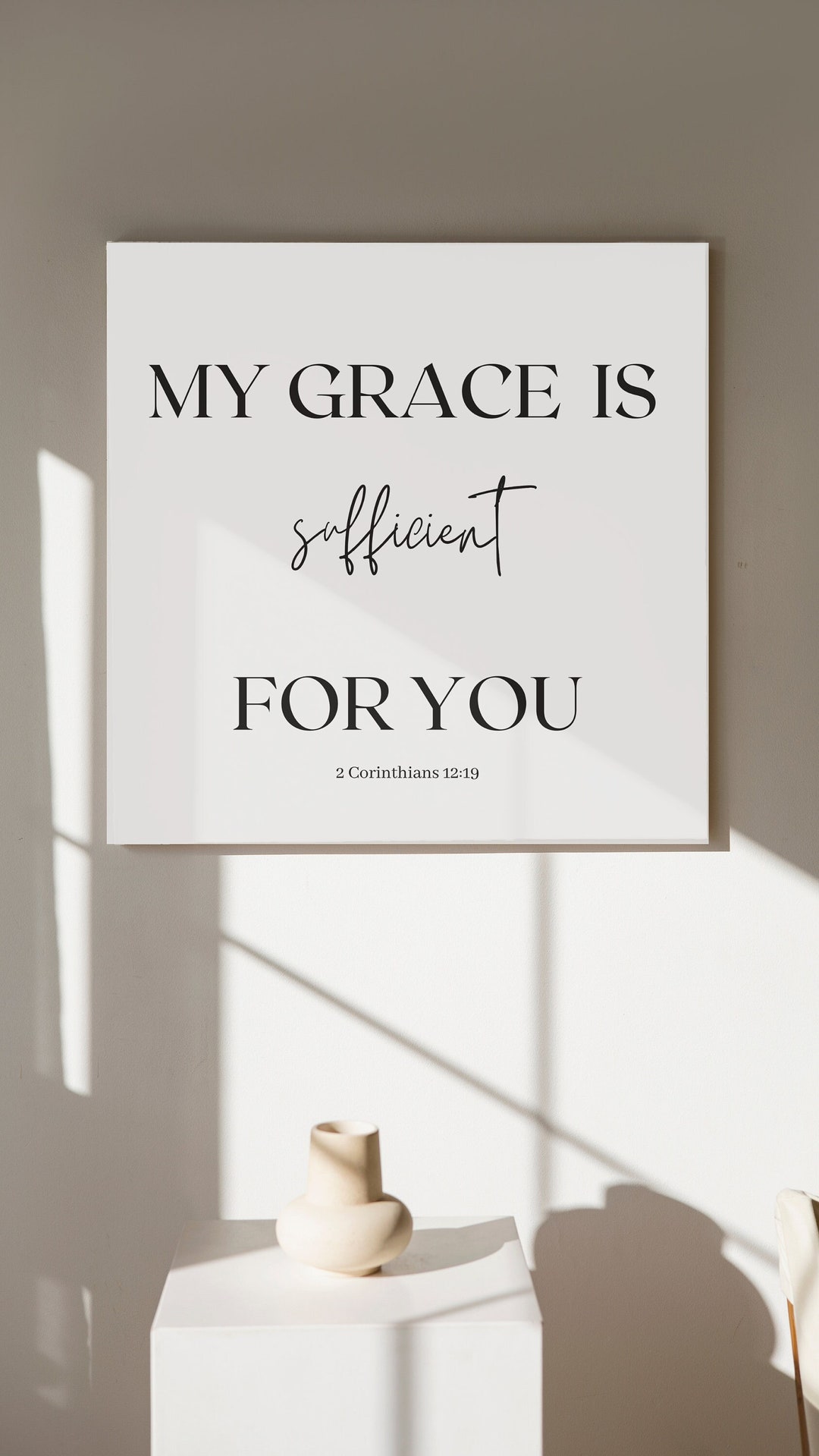 My Grace is Sufficient for You| 2 Corinthians 12:19 | Bible Word Art ...