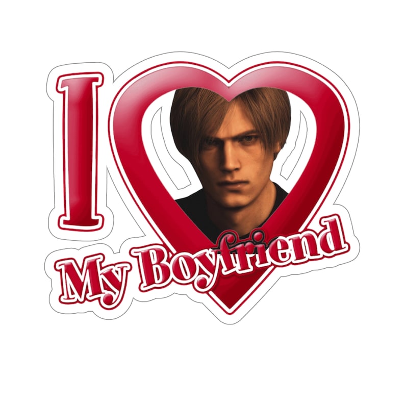 I Love My Boyfriend Leon S Kennedy Stickers Resident Evil 4 - Etsy