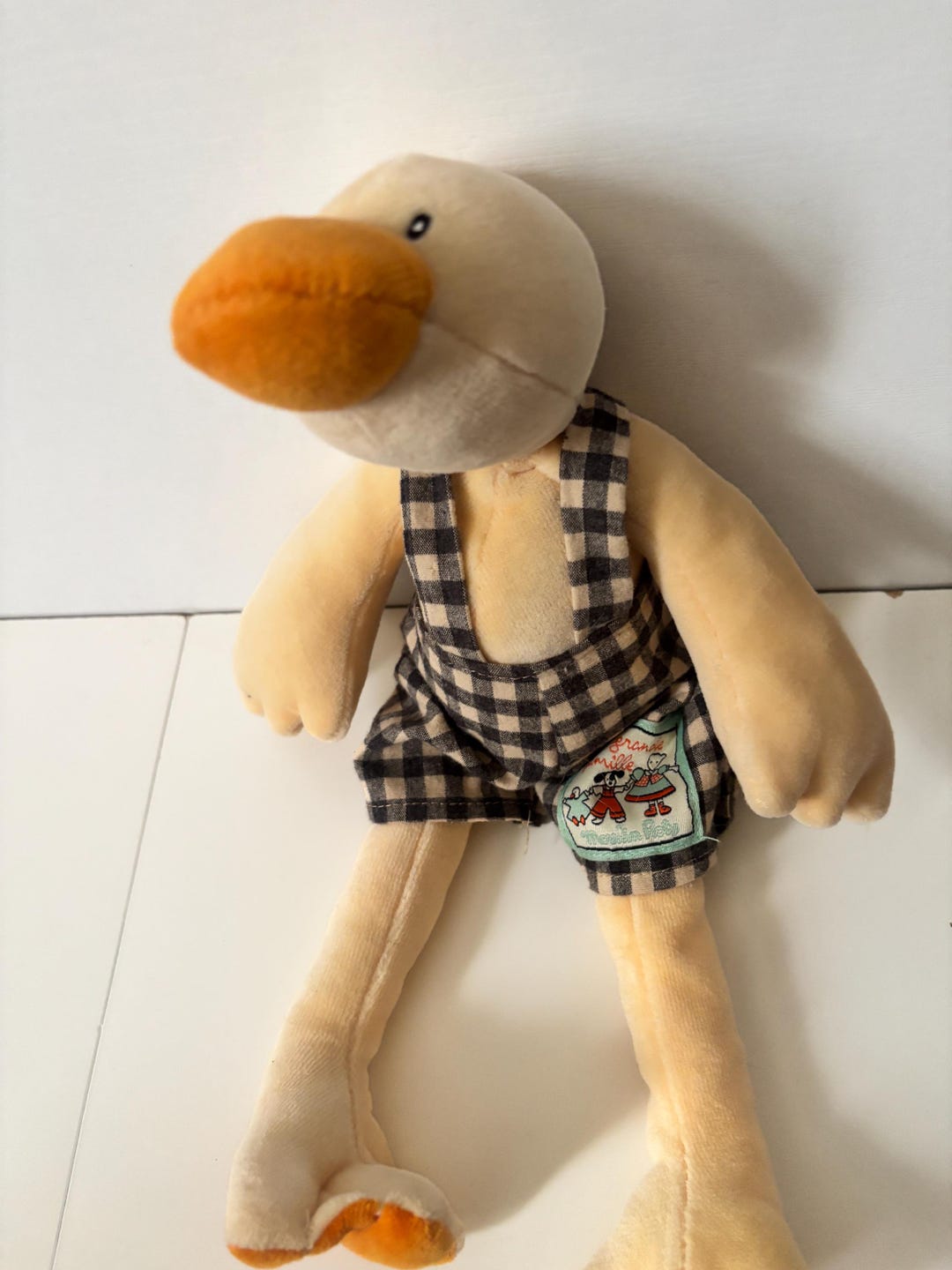 Moulin Roty Duck Plush La Grande Famille Vintage French Plush Toy Soft ...