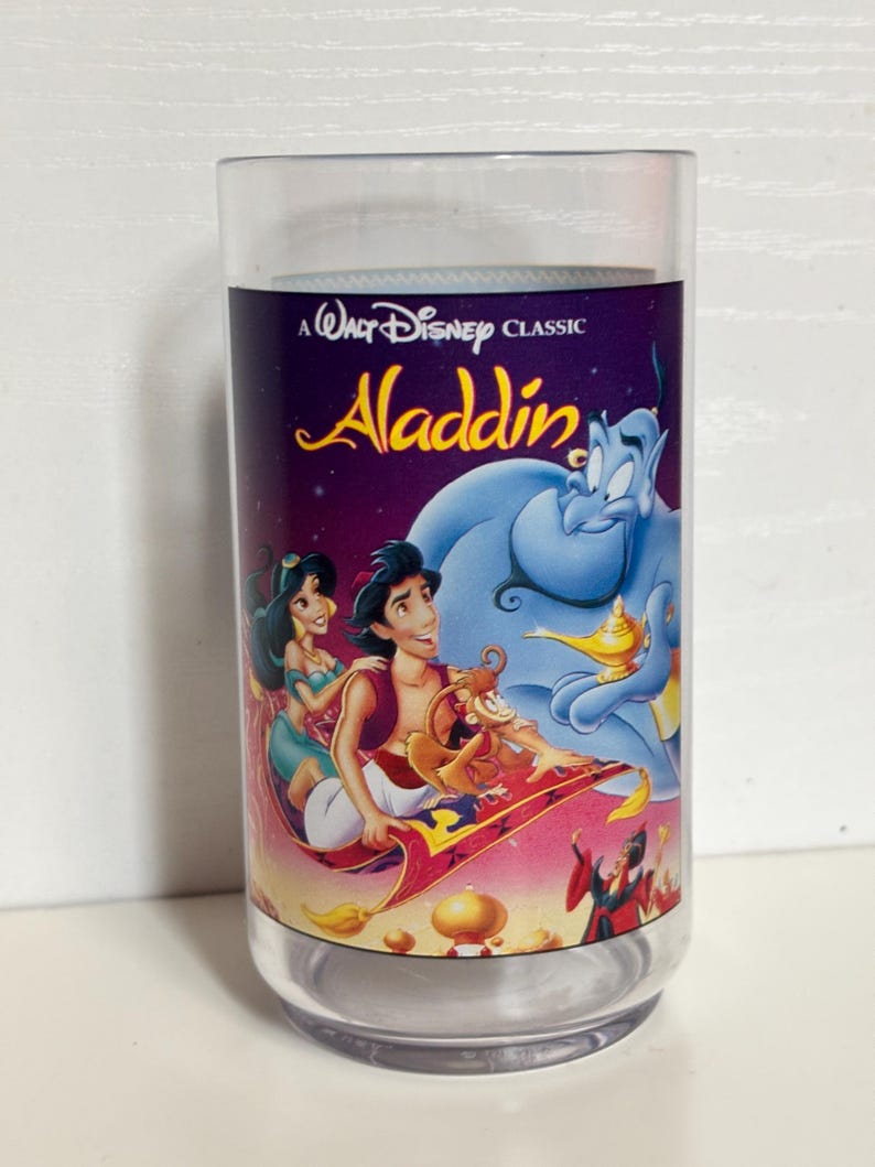 Vintage Aladdin Burger King Collector Cup Disney 1990s | Heavy Plastic ...
