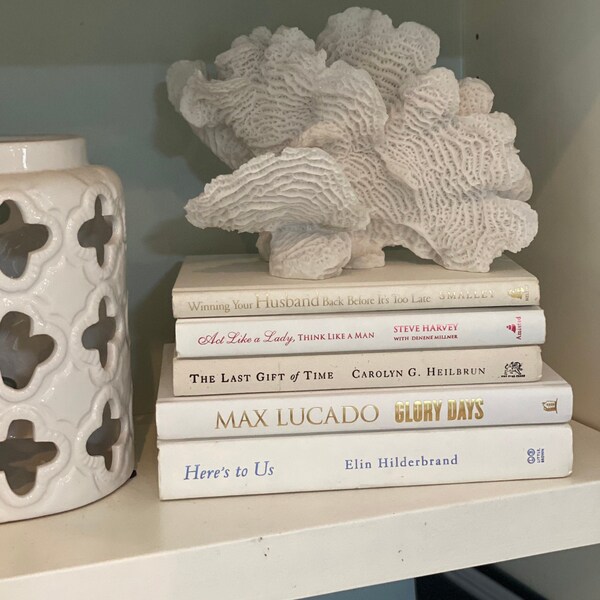 White Decorative Books - Etsy
