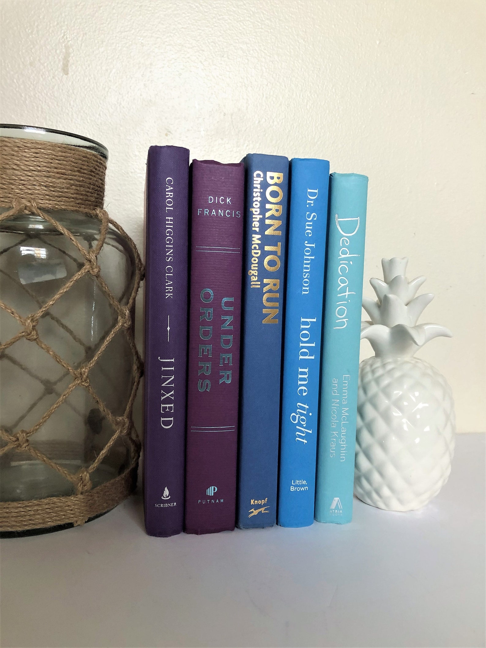 Purple Book Bundle Blue Book Stack Bookshelf Decor Book - Etsy