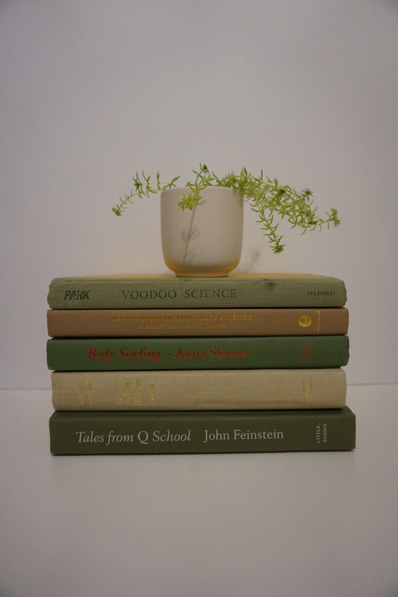 Green Book Stack White Book Bundle Books by Color Books for - Etsy UK