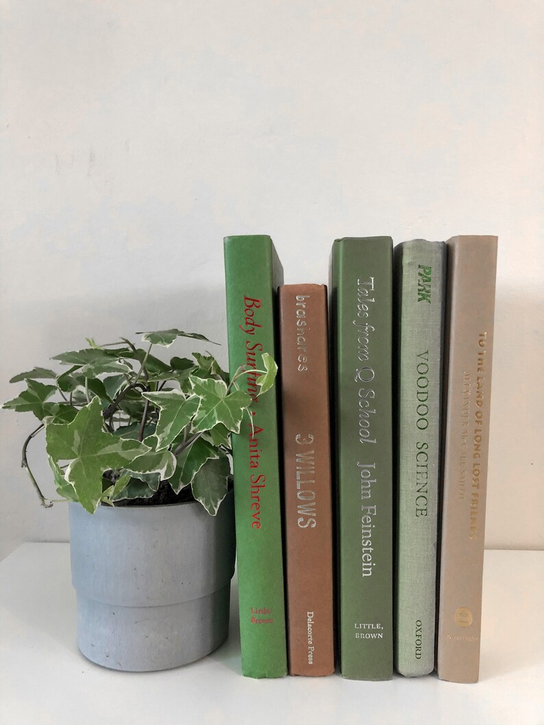 Green Book Stack White Book Bundle Books by Color Books for | Etsy UK