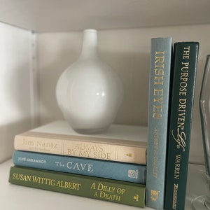 Bookshelf Decoration, Blue Books for Styling, Book Stack Decor, Book ...