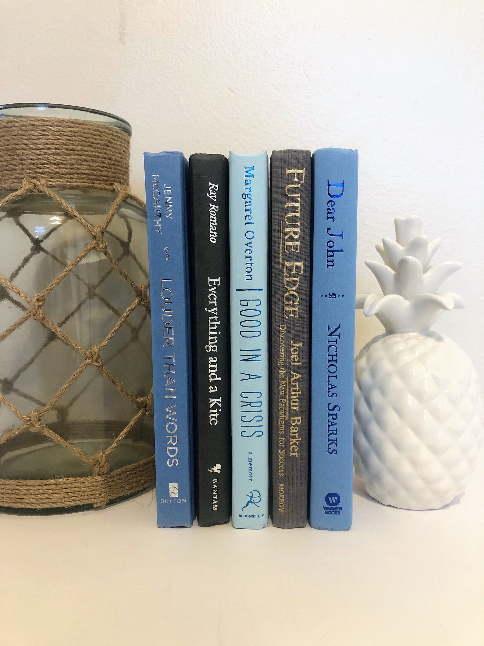 Blue Book Decor Blue Decorative Books Coastal Blue Books - Etsy