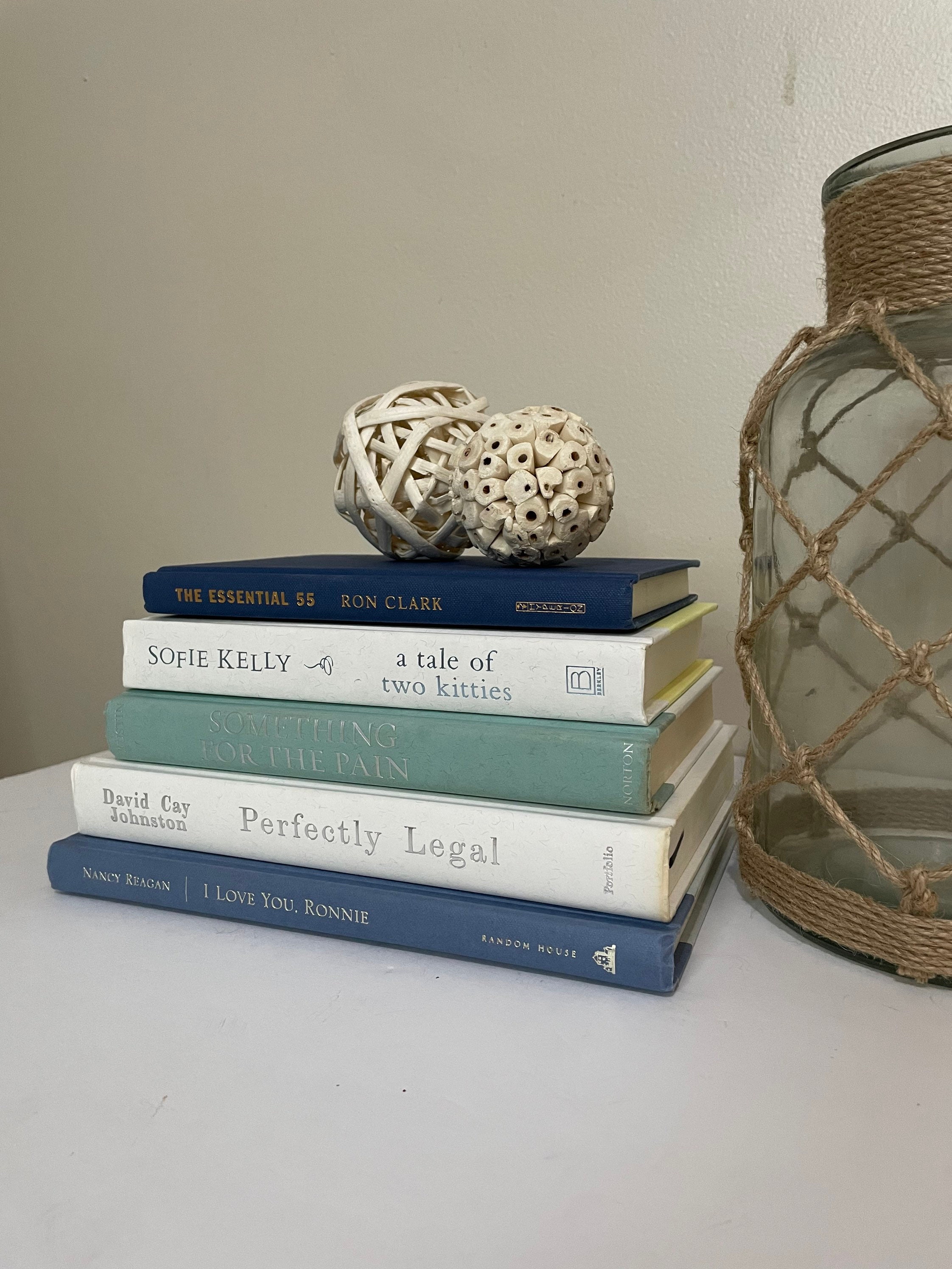Blue Book Decor Decorative Books Coastal Books Home - Etsy UK