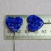 Glass Heart Plant Pick: Blue/blue Swirl, Heart on 5in Wire. Use for ...