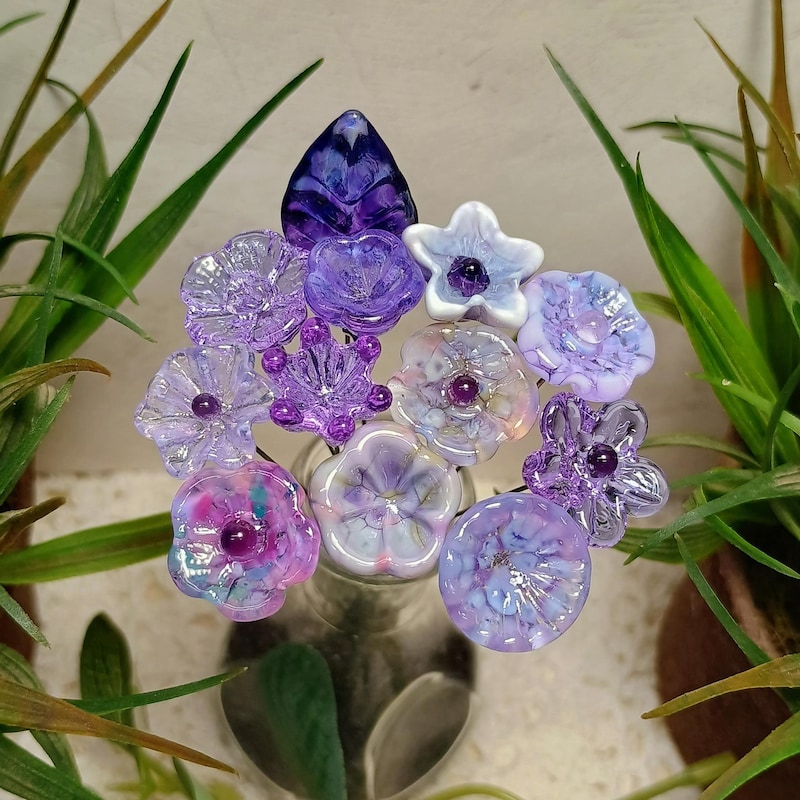 Glass Flowers - Etsy