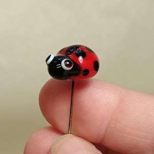 Ladybug Miniature Glass Ladybug Beetle Bug Each Hand-formed; 5 Inch ...