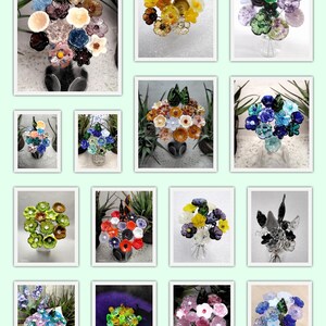 JUST FOR YOU Custom Bouquet ~ Miniature Glass Flower Bouquet Made for ...