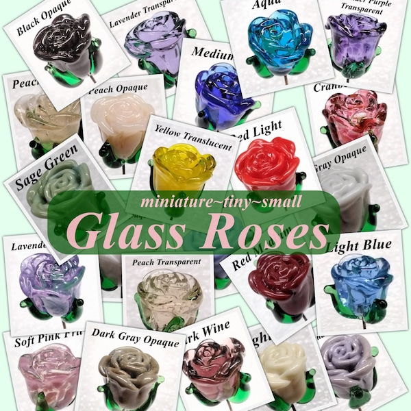 Glass Roses - Etsy