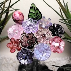 JUST FOR YOU Custom Bouquet Miniature Glass Flower Bouquet Made for You ...