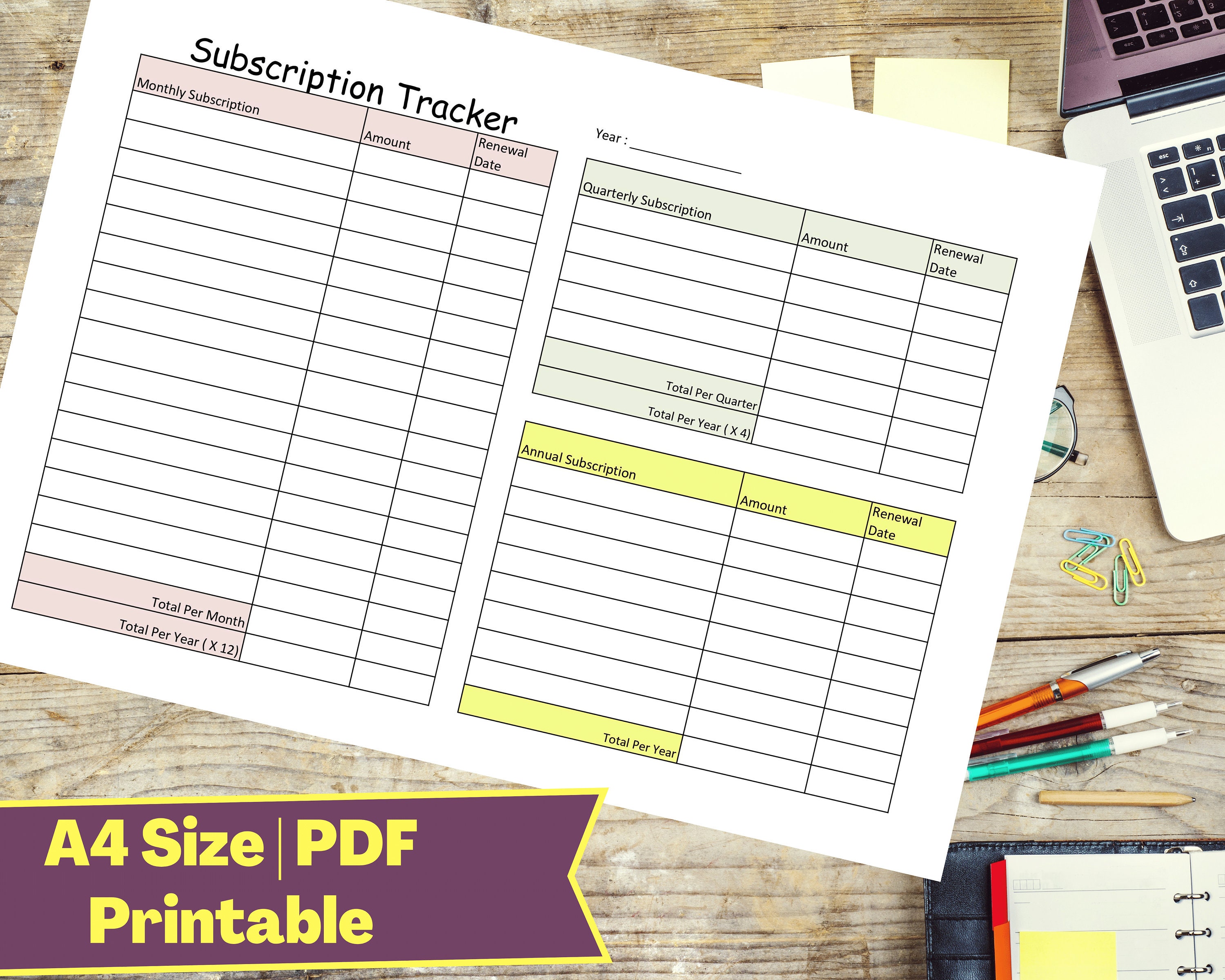 Subscription Tracker Template Free Subscription Tracker Template Free