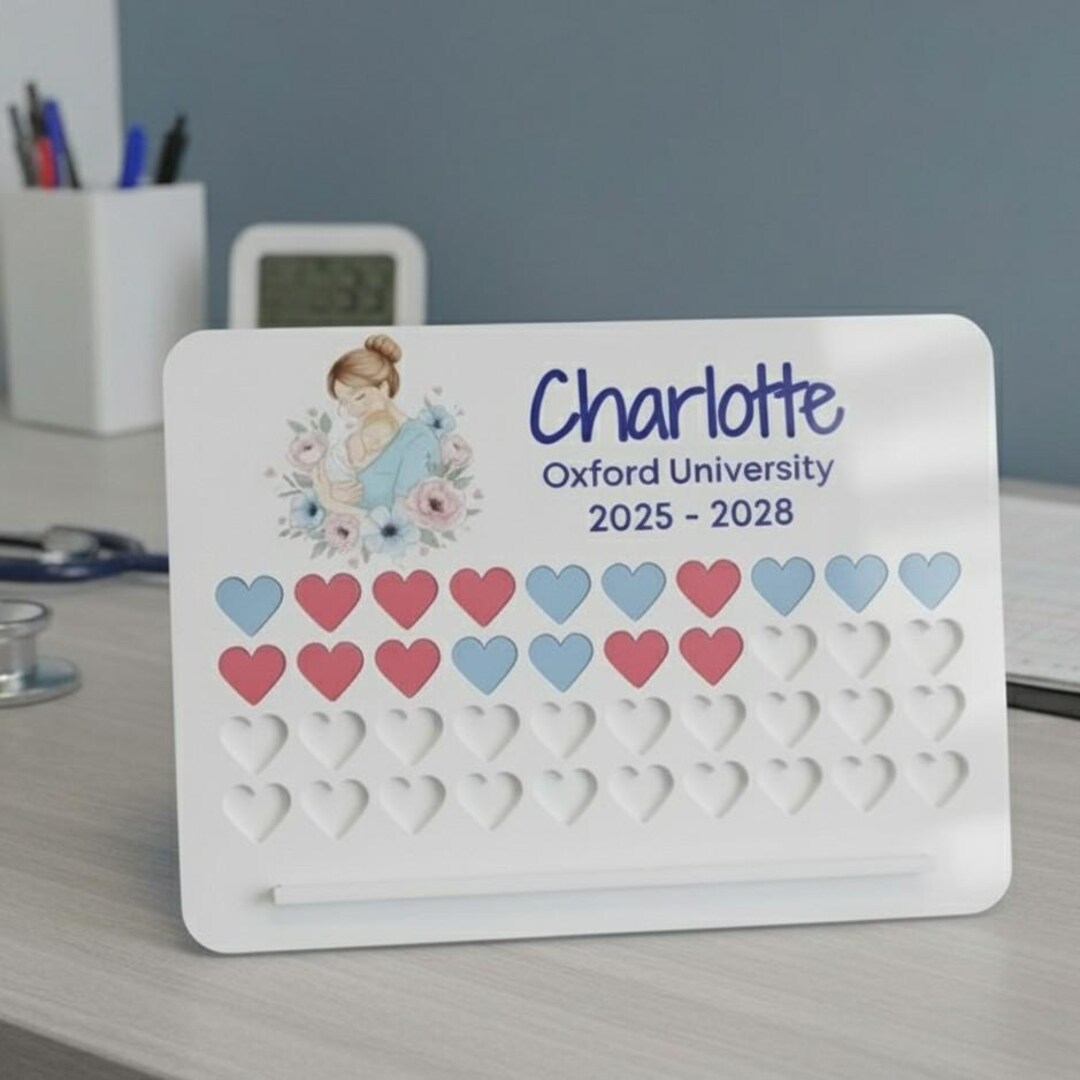 Mini Personalised Acrylic Midwife Delivery Counter | Student Midwife ...