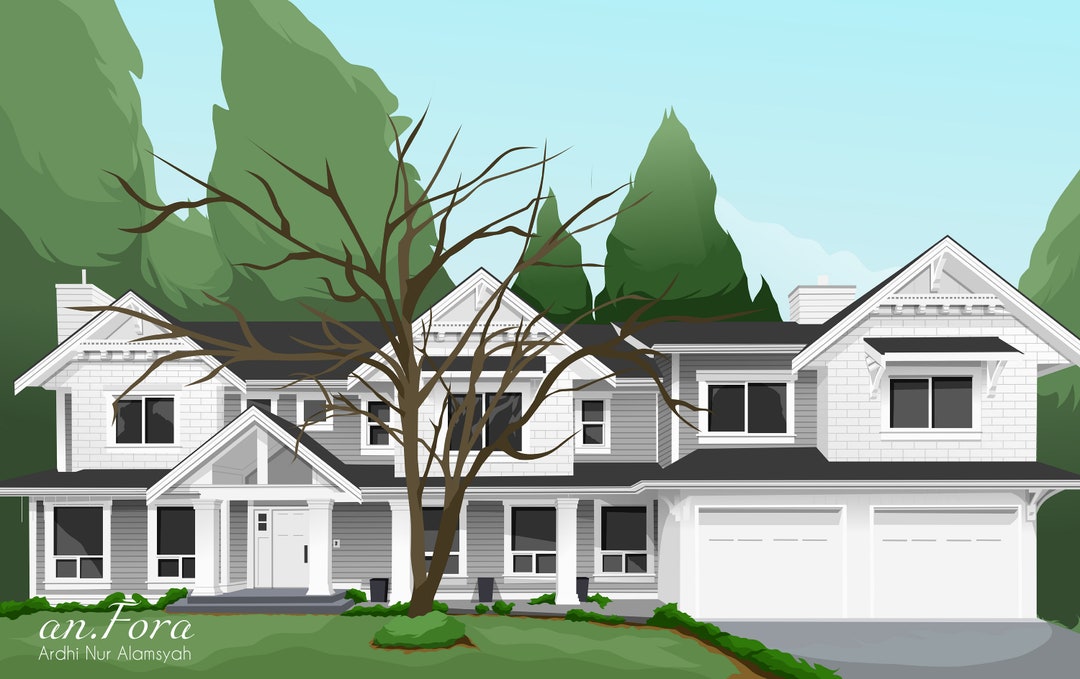 Turn House Into Full Cartoon - Vector File, READ DESCRIPTION CAREFULY ...