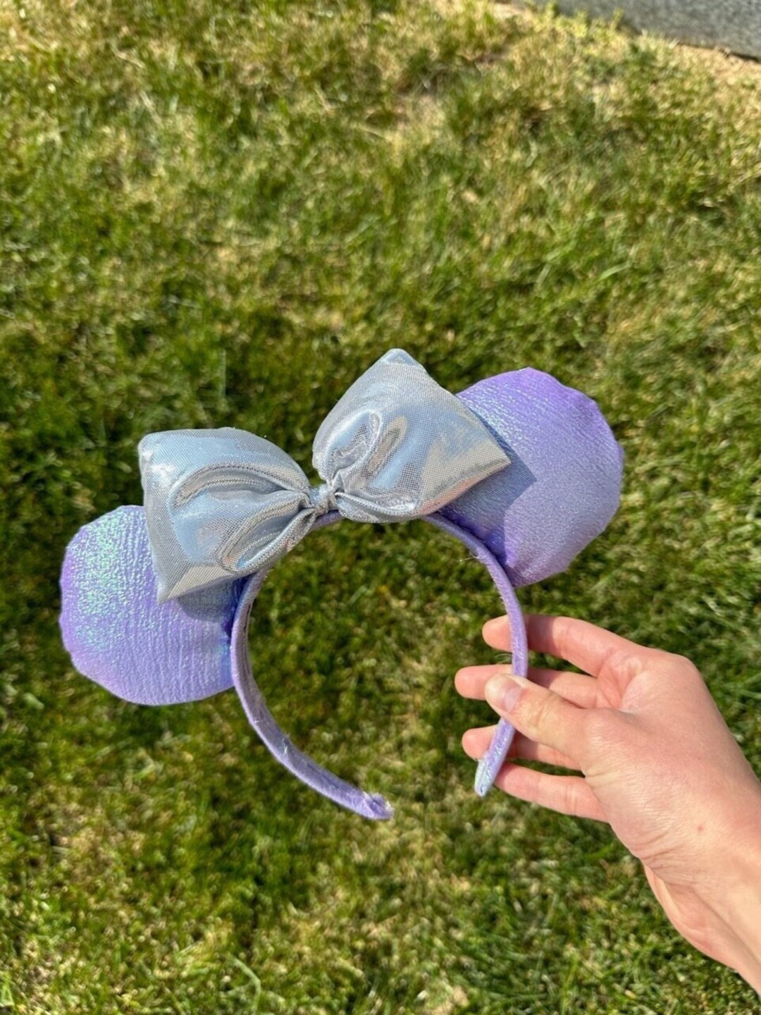 Purple Sparkly Mouse Ears Anniversary Special Occasion Vacation Glitter ...