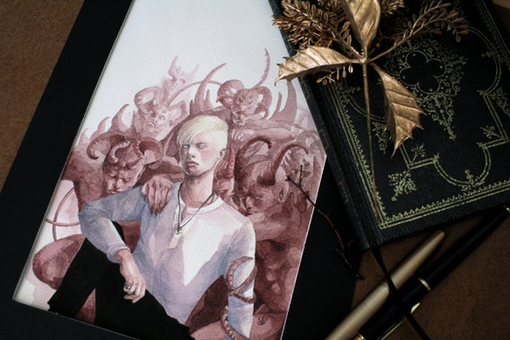 Painting Mortal Instruments Shadowhunters Watercolour Fantasy Painting ...