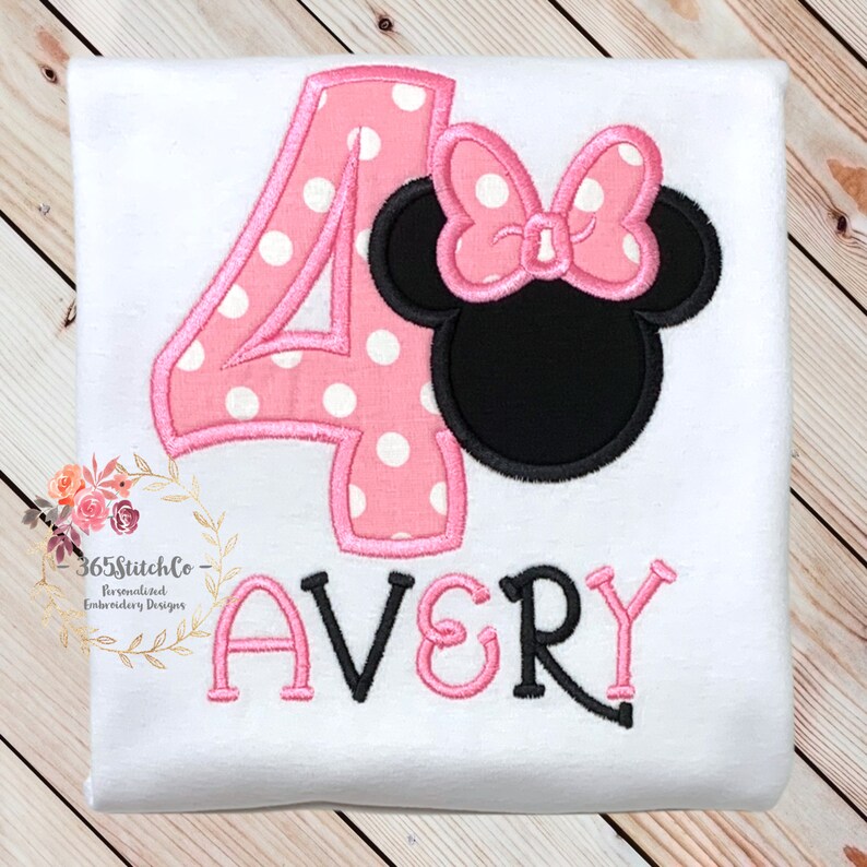 Minnie Mouse 4th Birthday Shirt Light Pink Minnie Mouse - Etsy