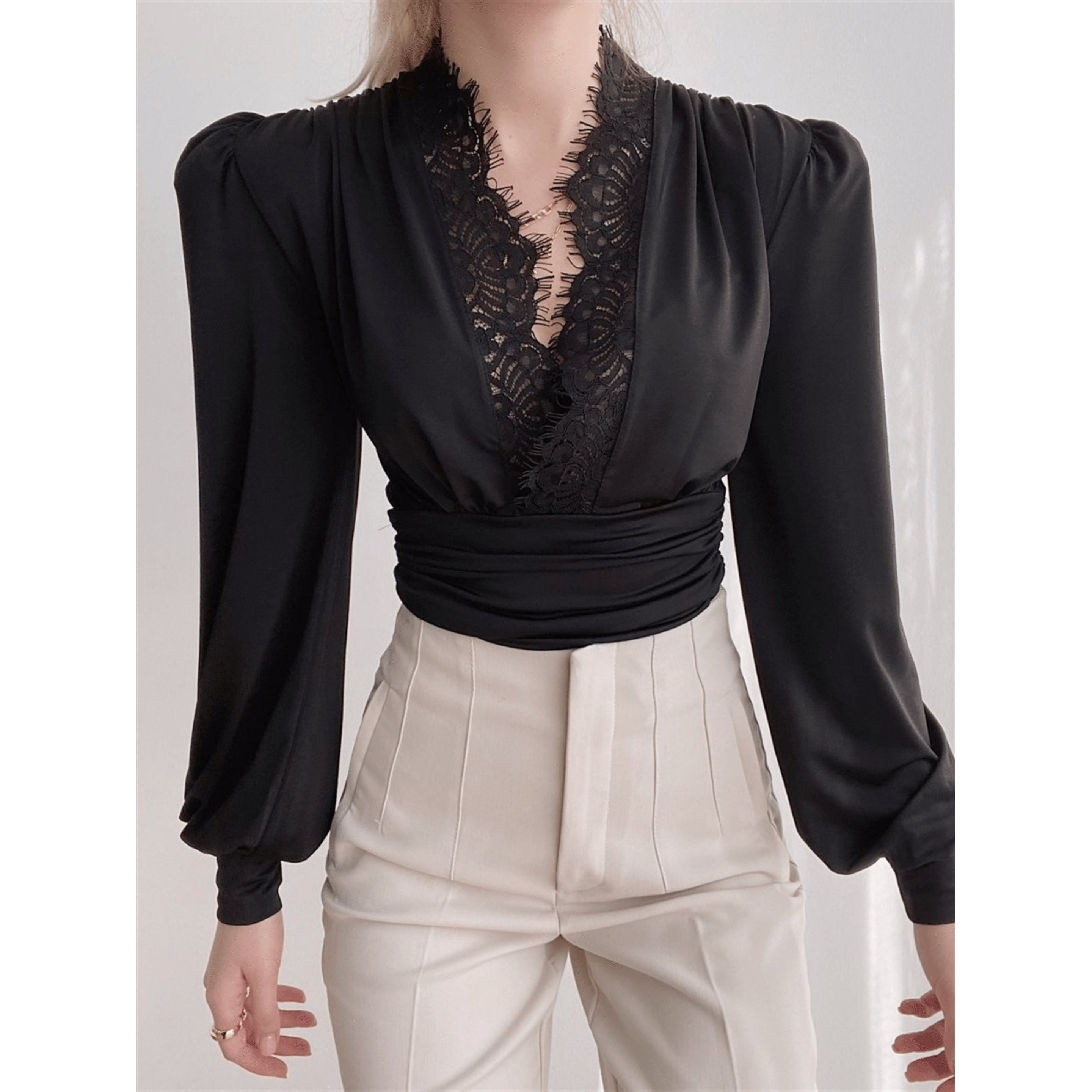 Long Sleeve Brown Color Vintage Bodysuit With Lace Detail - Etsy