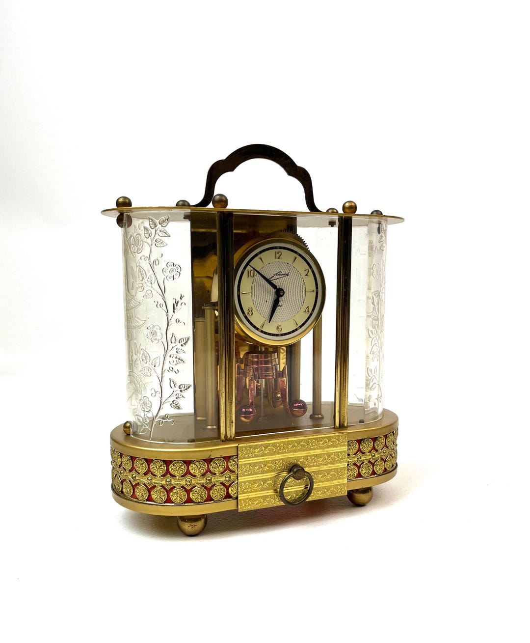 Rare Stunning Mid Century Schmid 8day Desk Clock With Reuge Music Box ...