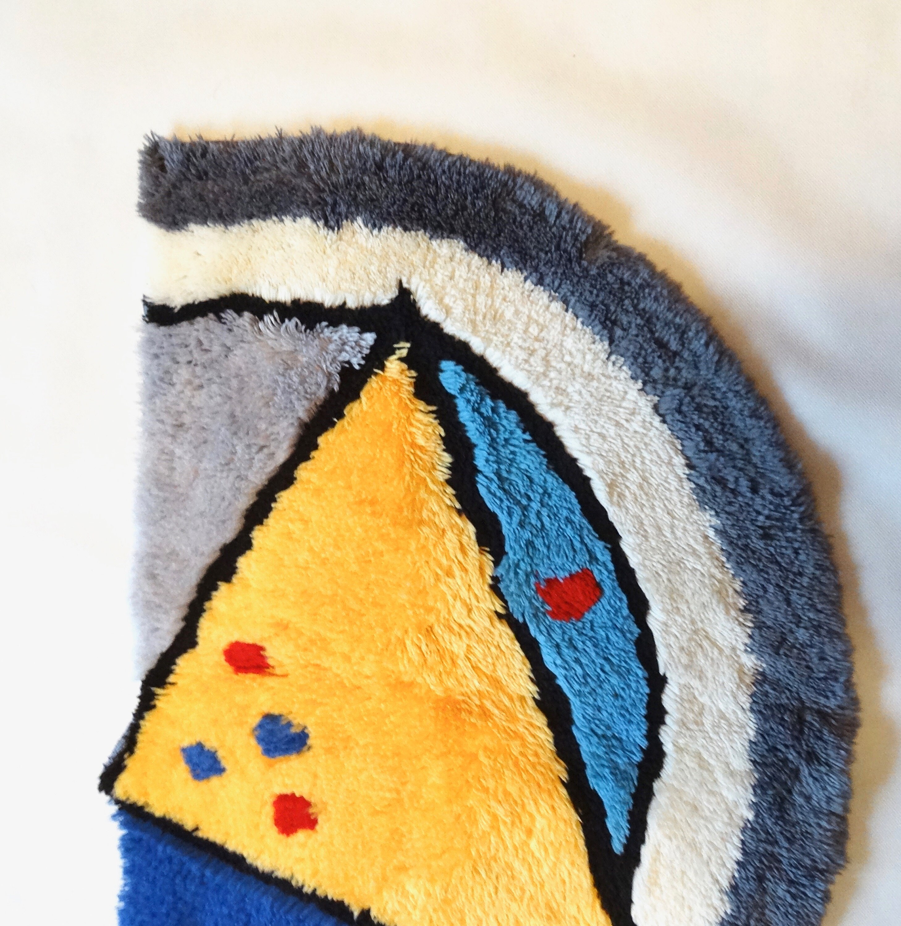 Half Round 80s Postmodern Memphis Age Carpet Rug - Etsy