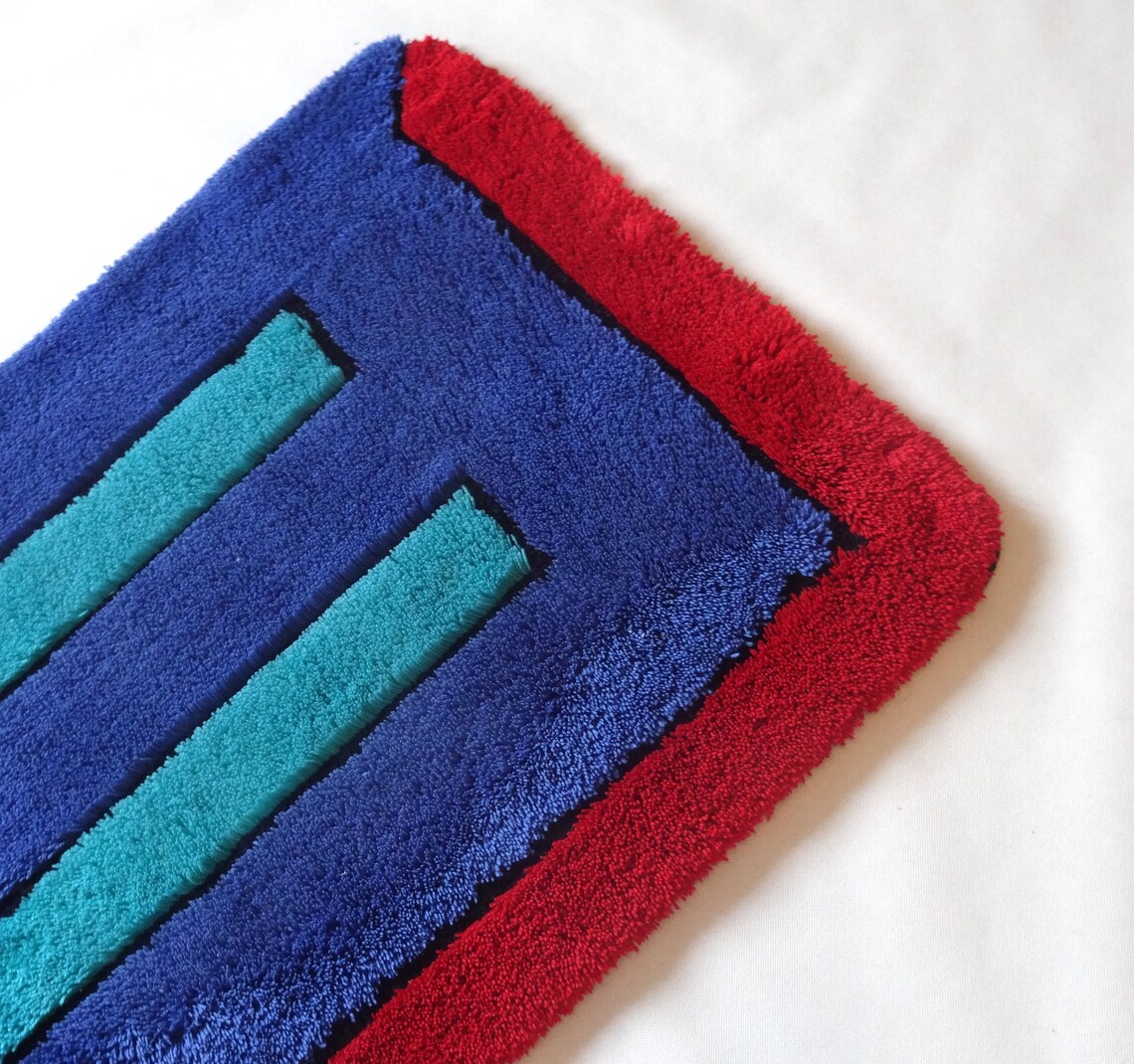 Postmodern 80s memphis age carpet rug primärfarben | Etsy