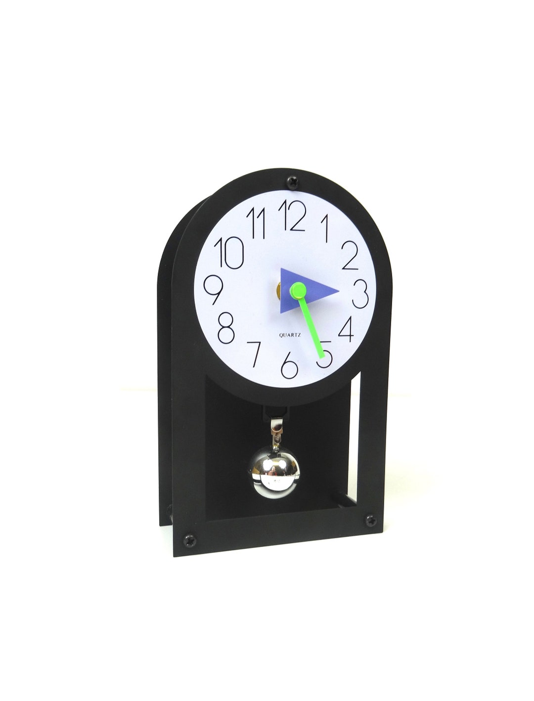 80s Postmodern Memphis Age Pendulum Desk Clock - Etsy