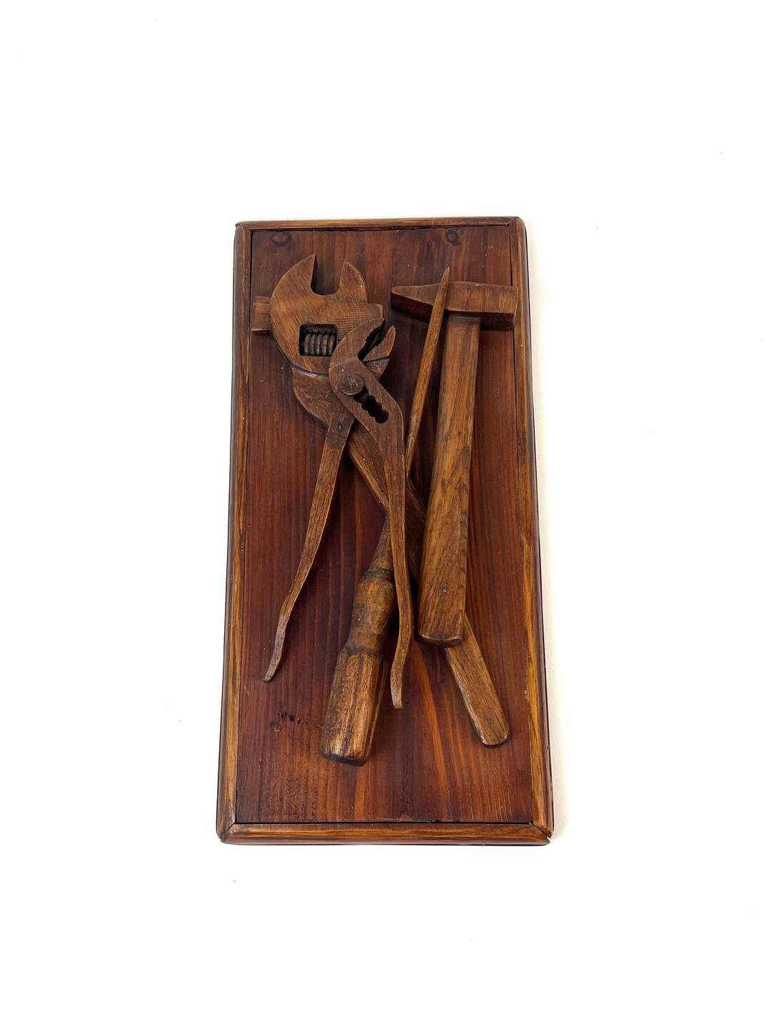 Breathtaking Antique Wooden Hand Carved Art Deco Tools Wall Art ...