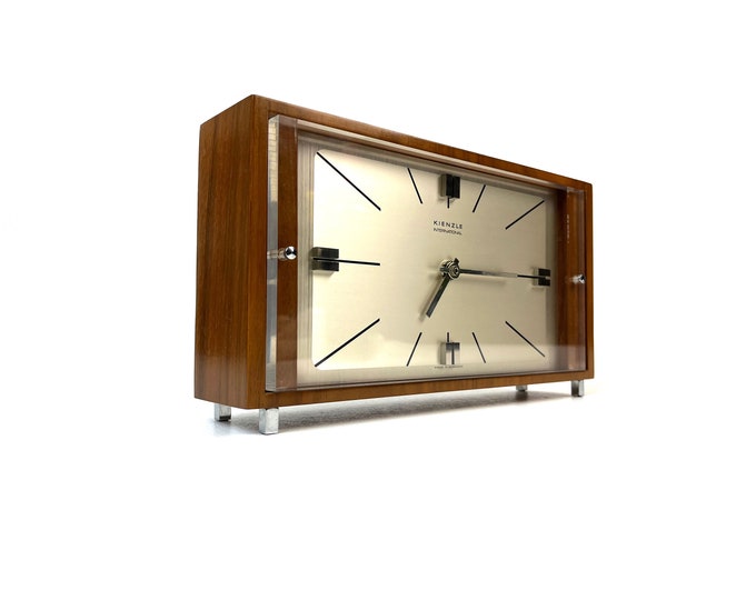 Rare Beautiful Kienzle Teak Mid Century Desk Clock - Etsy