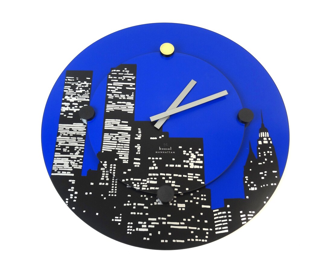 Rare Postmodern XL Large Wall Clock by Koziol Manhattan - Etsy