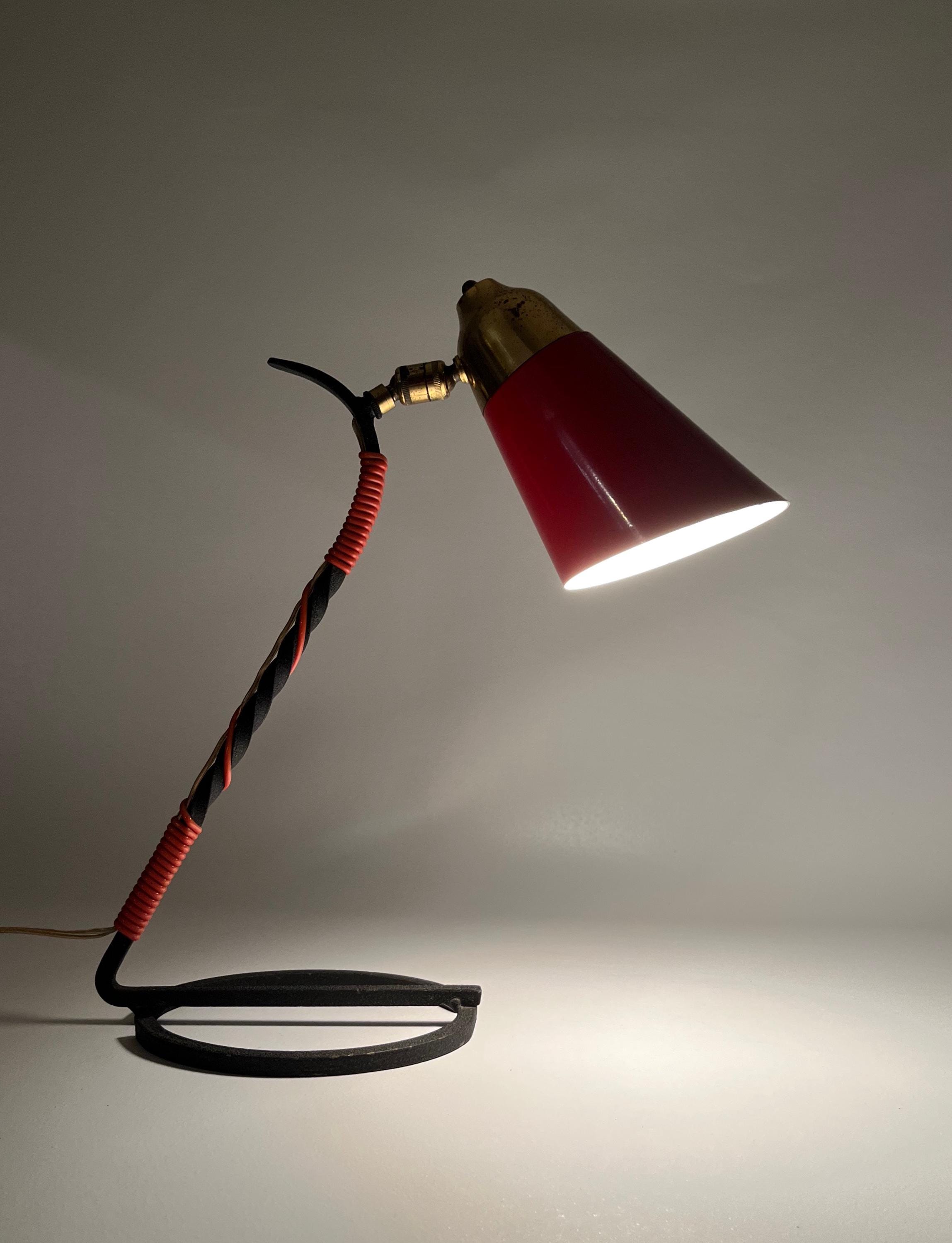 Beautiful Mid Century Italian Red Diabolo Desk Lamp Stilnovo Age 1960 ...