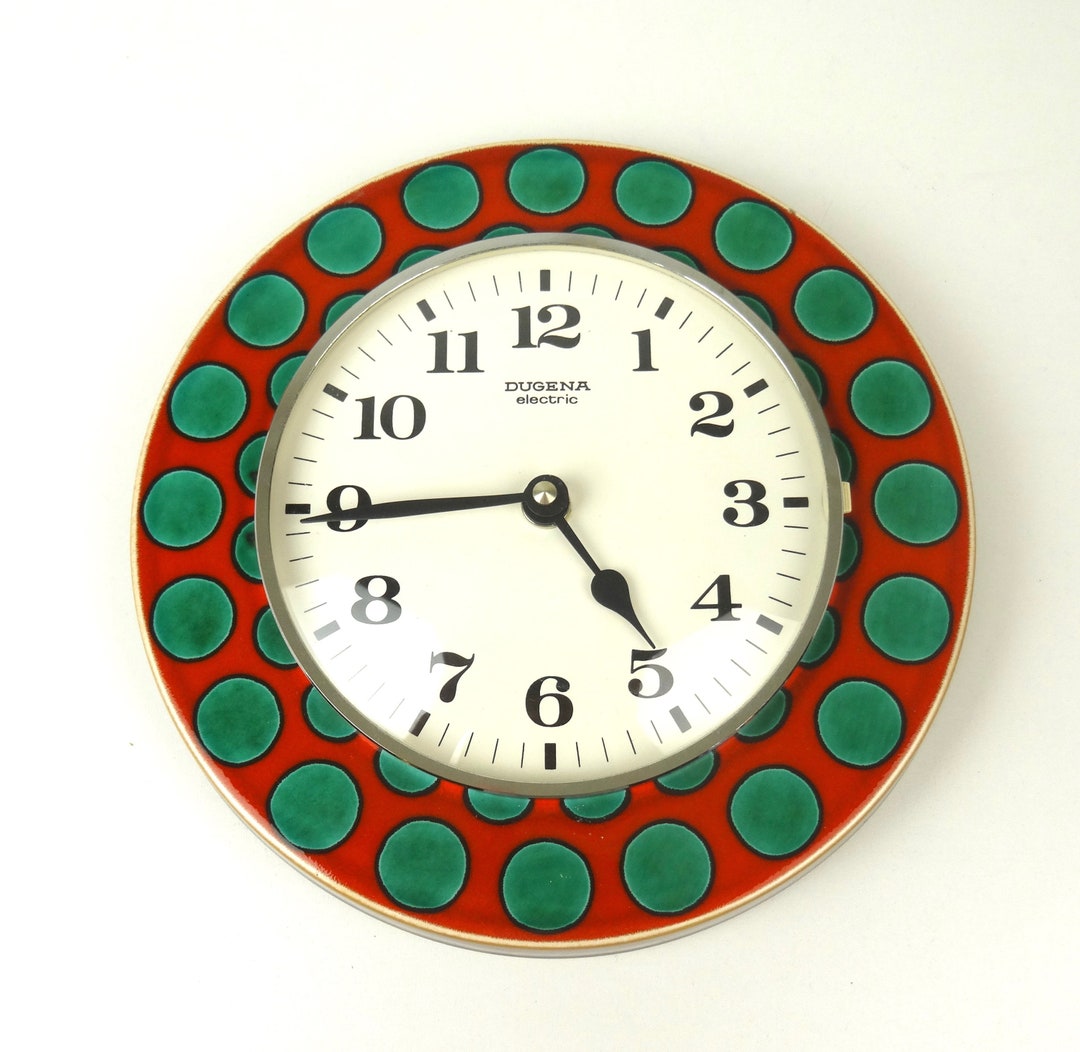 Rare Mid Century Pop Art Wall Clock by Dugena - Etsy UK