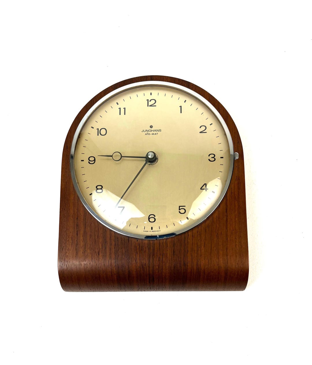 Very Rare Mid Century Teak Wall Clock by Junghans Ato Mat Limited ...