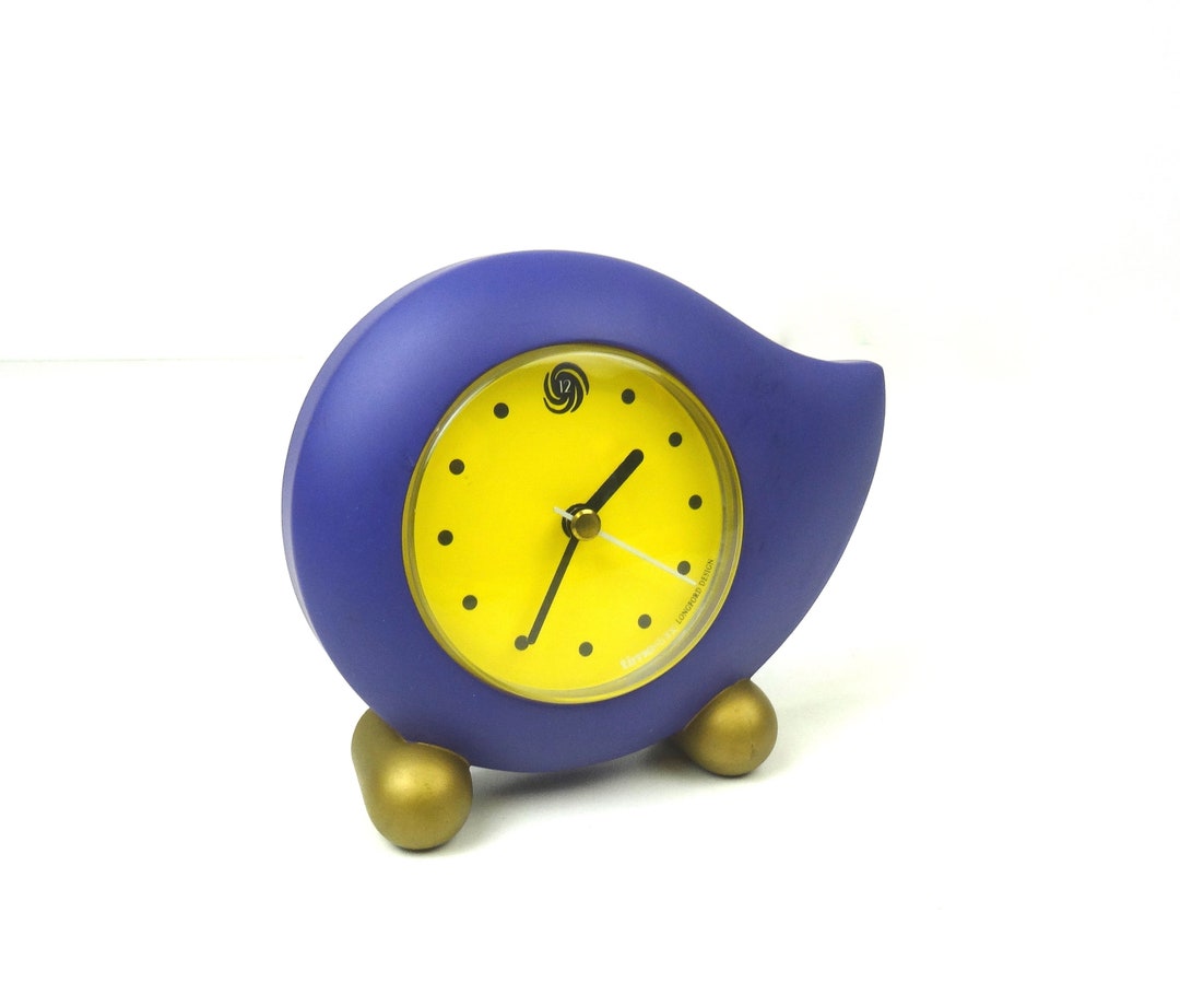 Rare Postmodern Purple Memphis Age Pop Art Desk Clock by Timestone - Etsy