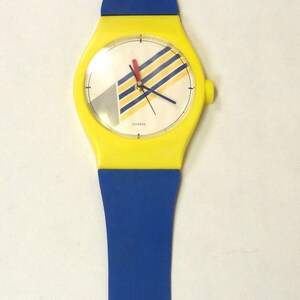 Rare Postmodern 80s XL Memphis Age Wall Clock in Wrist Watch Shape - Etsy