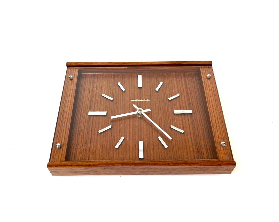 Stunning Mid Century Danish Modern Teak Wall Clock by Dugena - Etsy