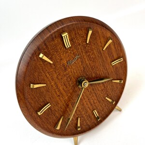 Beautiful Mid Century Danish Modern Teak and Brass Desk Clock by ...