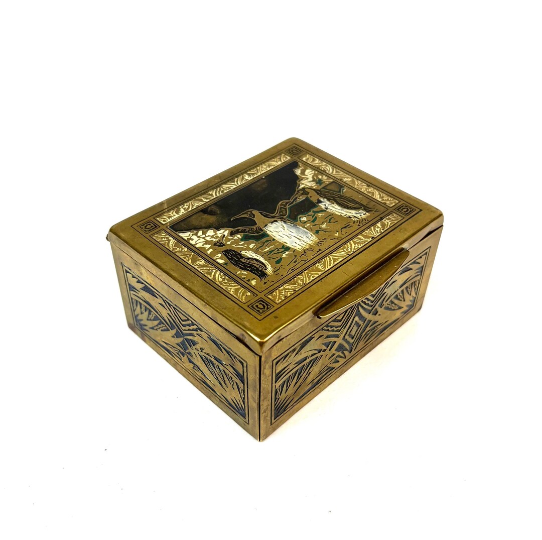 Rare Stunning Art Deco Brass Enamel Penguin Jewelry Box Germany 1920 - Etsy