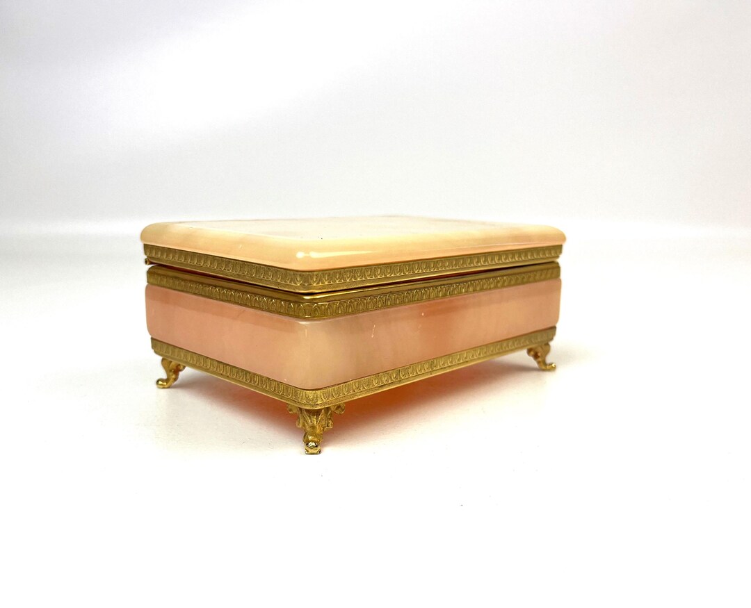 Rare Original Mid Century Alabaster Gilded Metal Hollywood Regency ...