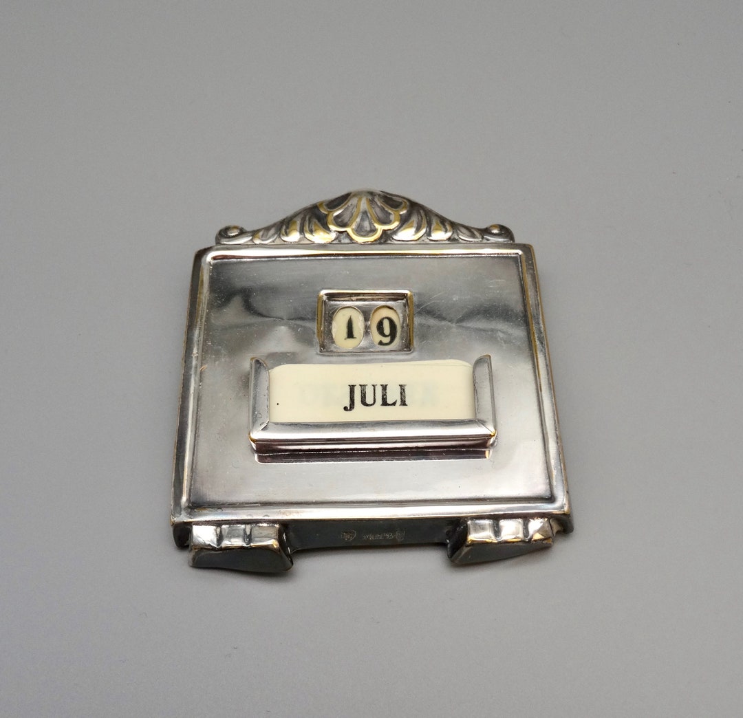 Rare Small Silver Plated Antique Art Deco Enduring Perpetual Wall ...