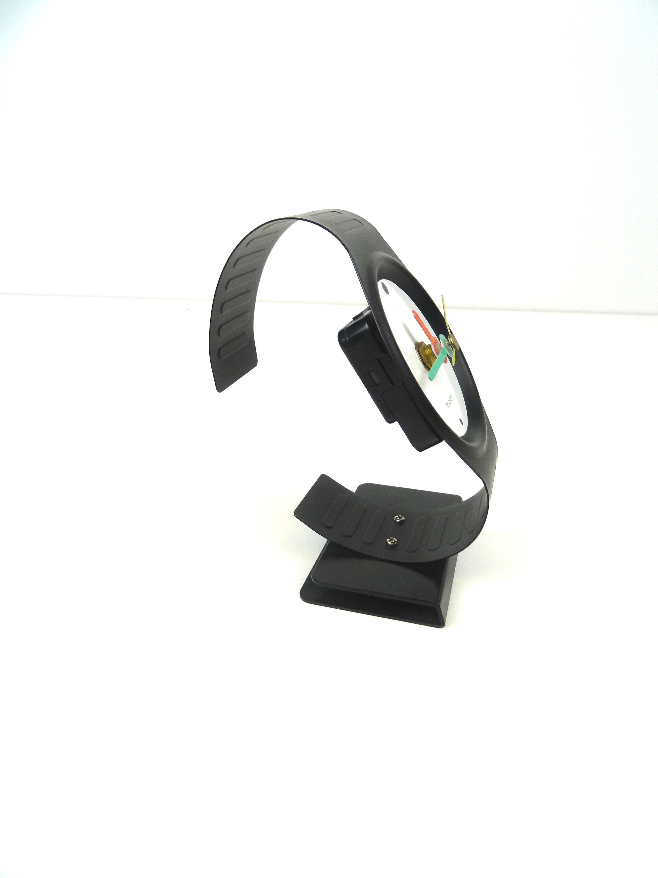 80s Memphis Age Postmodern Desk Clock in Wrist Watch Shape in Box - Etsy