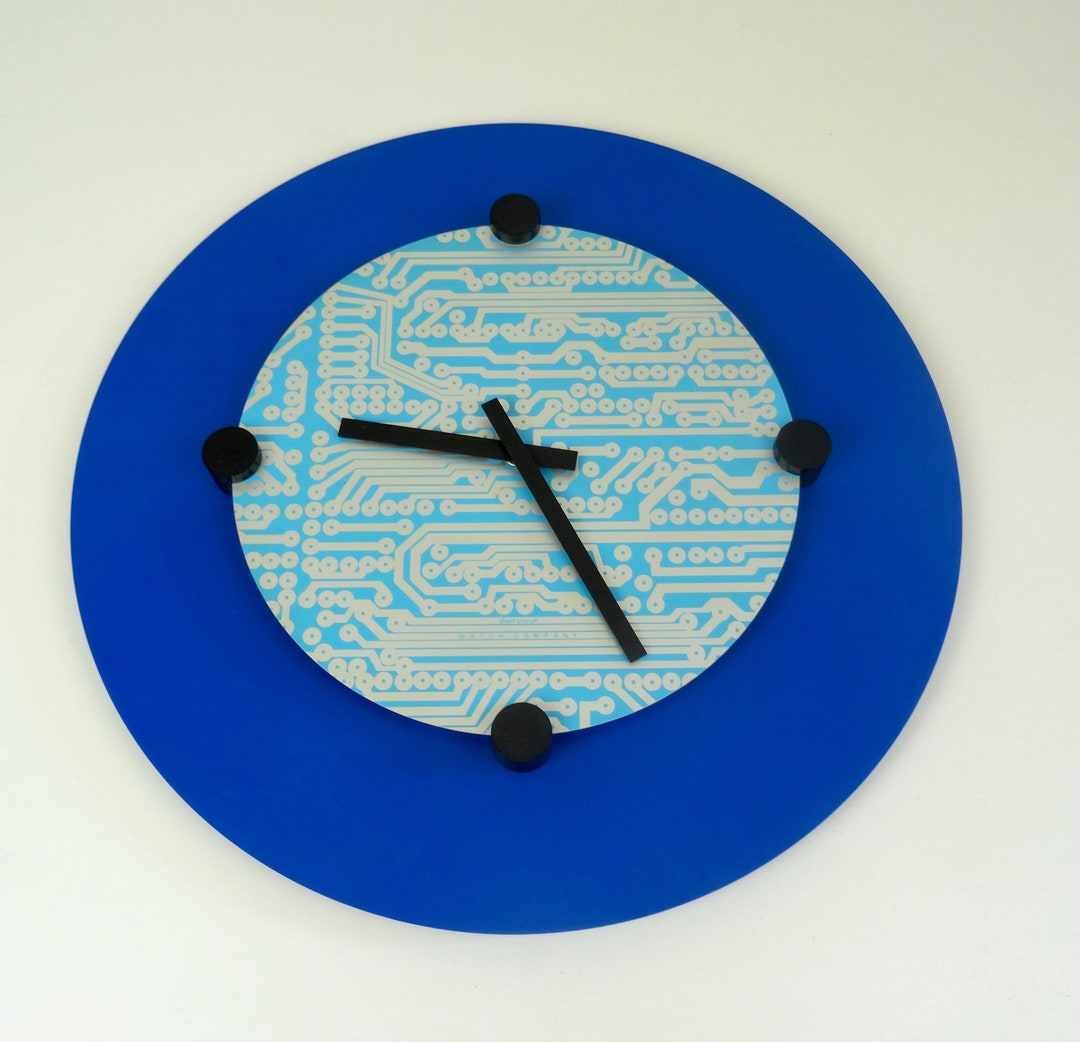 Postmodern 80s 90s Memphis Age Blue Wall Clock by KOZIOL - Etsy
