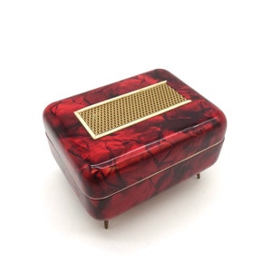 Mid Century Jewelry Box Red Bakelite Hairpin Legs Germany 1950 - Etsy
